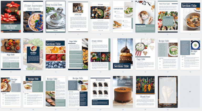 Canva Recipe Book Templates - Kitchen Bloggers